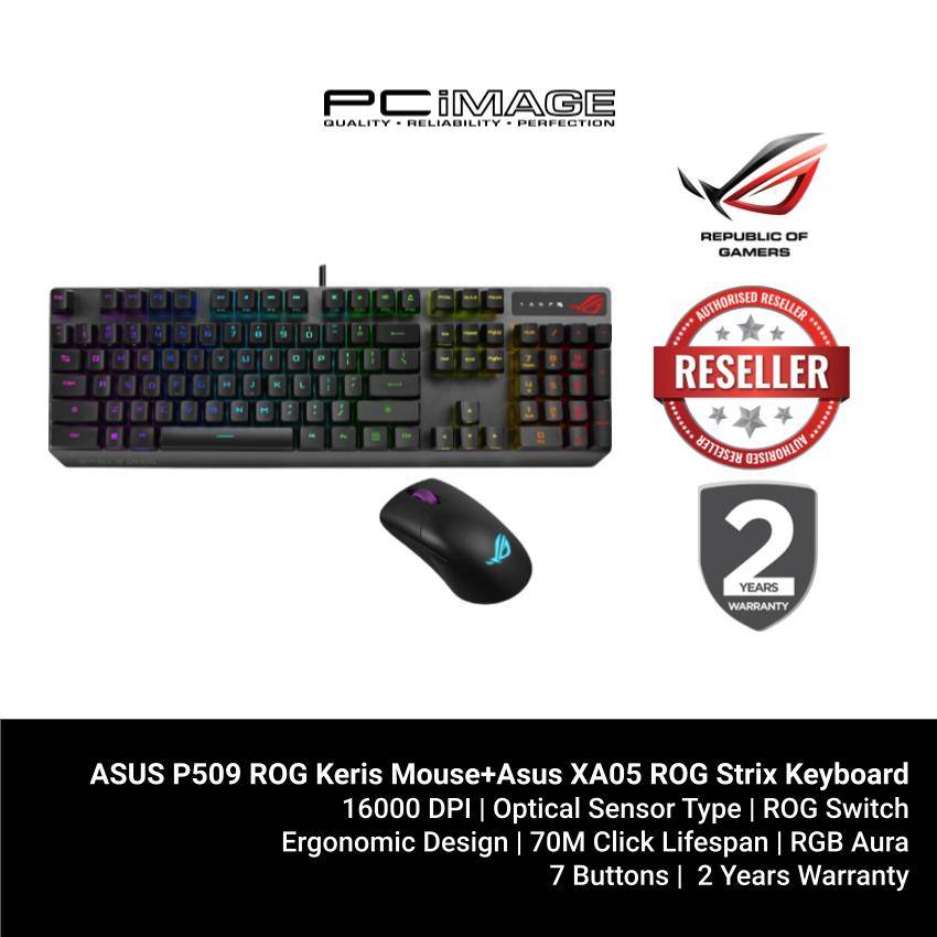 ASUS P509 ROG Keris Optical Gaming Mouse + XA05 ROG Strix Scope RX/RD ...