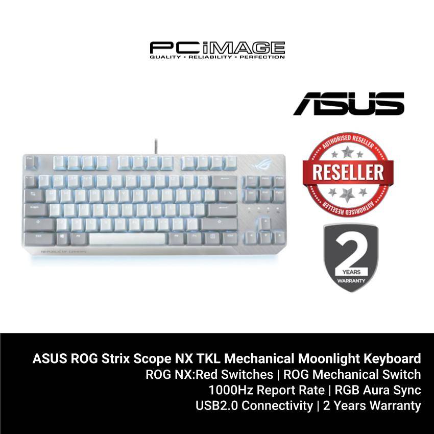 ASUS ROG Strix Scope NX TKL Mechanical Moonlight Gaming Keyboard White ...