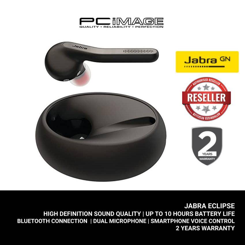 JABRA ECLIPSE WIRELESS BLUETOOTH HEADSET - BLACK | PC Image Malaysia