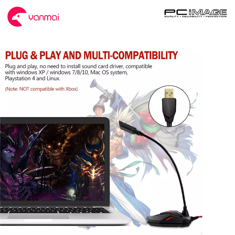 YANMAI G55 Omni Vlog Gaming Training Mic | PC Image