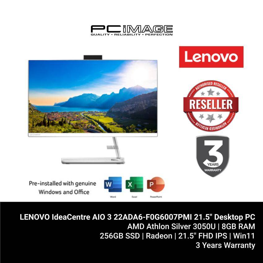 LENOVO IdeaCentre AIO 3 22ADA6-F0G6007PMI 21.5" All In One Desktop PC ...