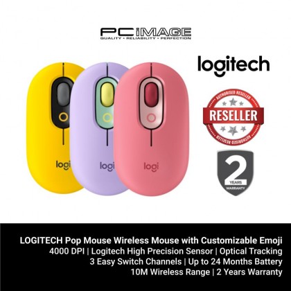 LOGITECH Pop Mouse Wireless Mouse with Customizable Emoji | PC Image