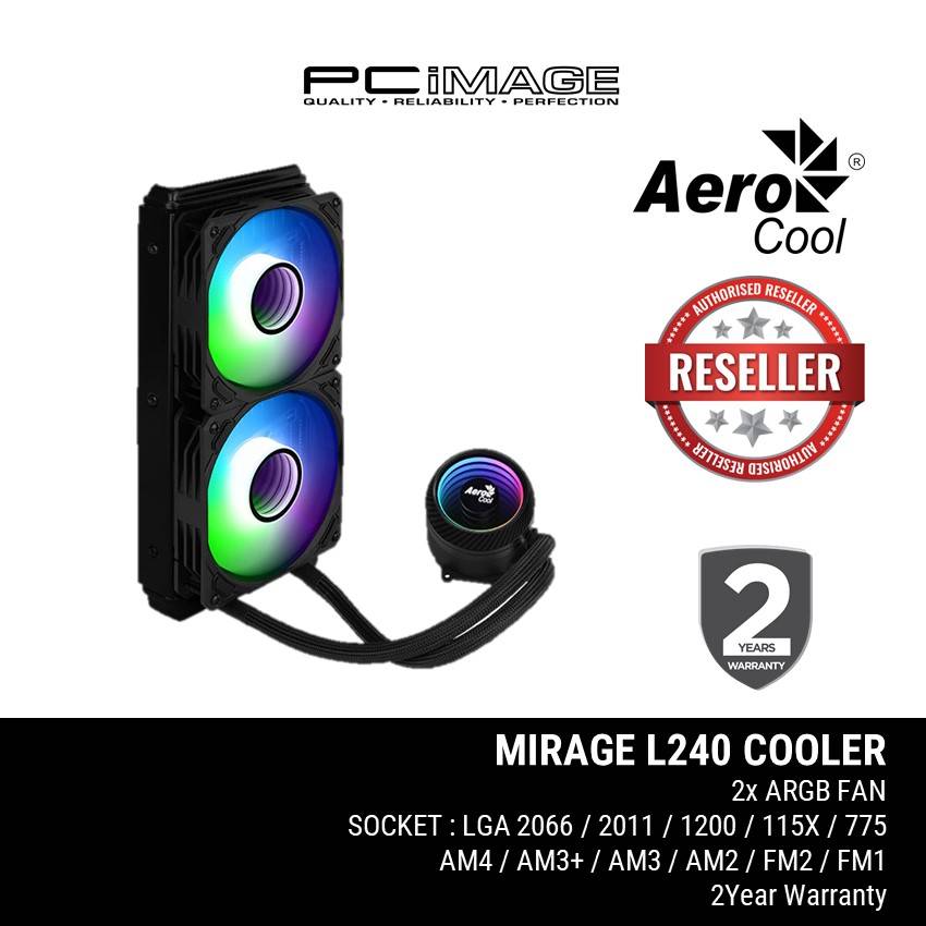 AEROCOOL MIRAGE L240 240MM ARGB LIQUID COOLER | PC IMAGE MALAYSIA
