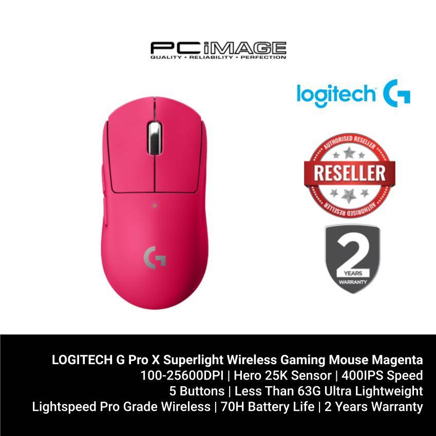 LOGITECH G Pro X Superlight Wireless Gaming Mouse Magenta | PC Image