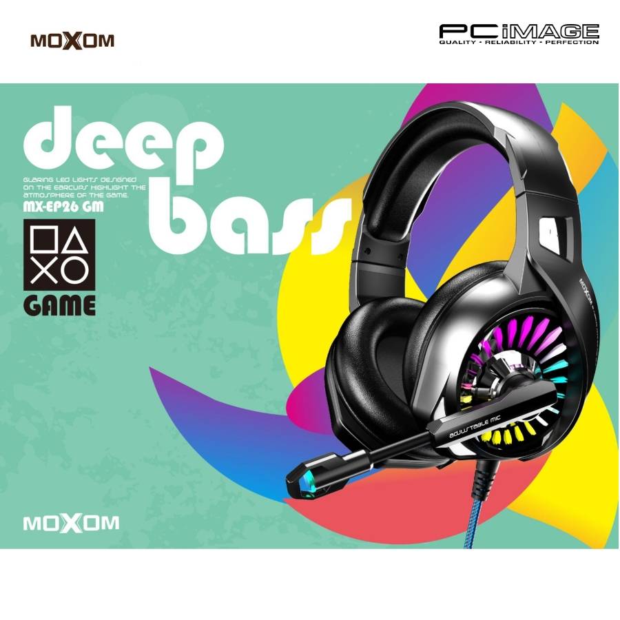MOXOM MX-EP26 RGB Turbo Gaming Headset 2M Black | PC Image
