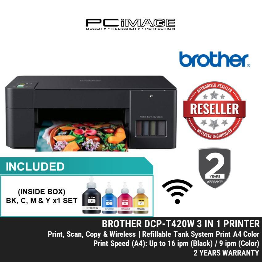BROTHER DCP-T420W 3 IN 1 INK TANK PRINTER - (PRINT, SCAN, COPY ...