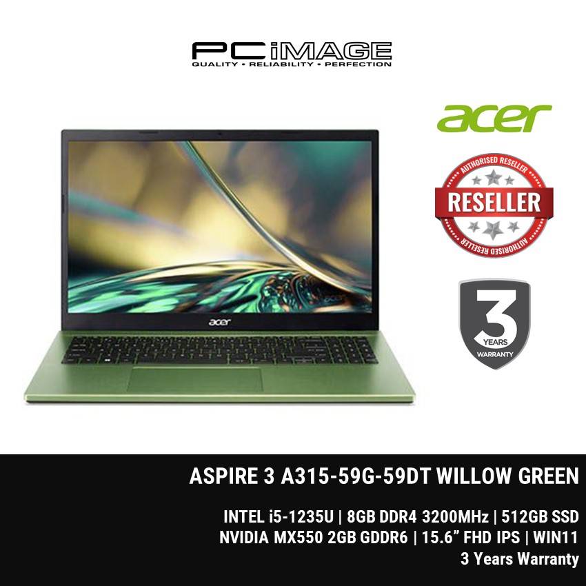 ACER ASPIRE 3 A315-59G-59DT (I5-1235U/8GB DDR4/512G SSD/MX550 2GB/W11H/HNS21/15.6" FHD IPS ...