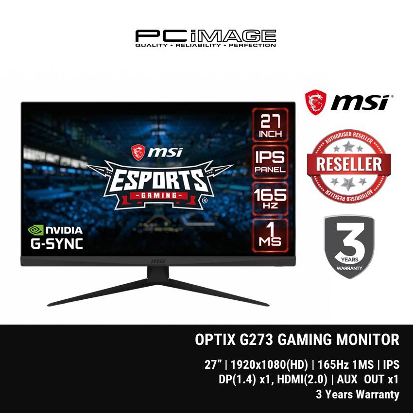 MSI OPTIX GAMING G273 27-INCH GAMING MONITOR | PC Image Malaysia
