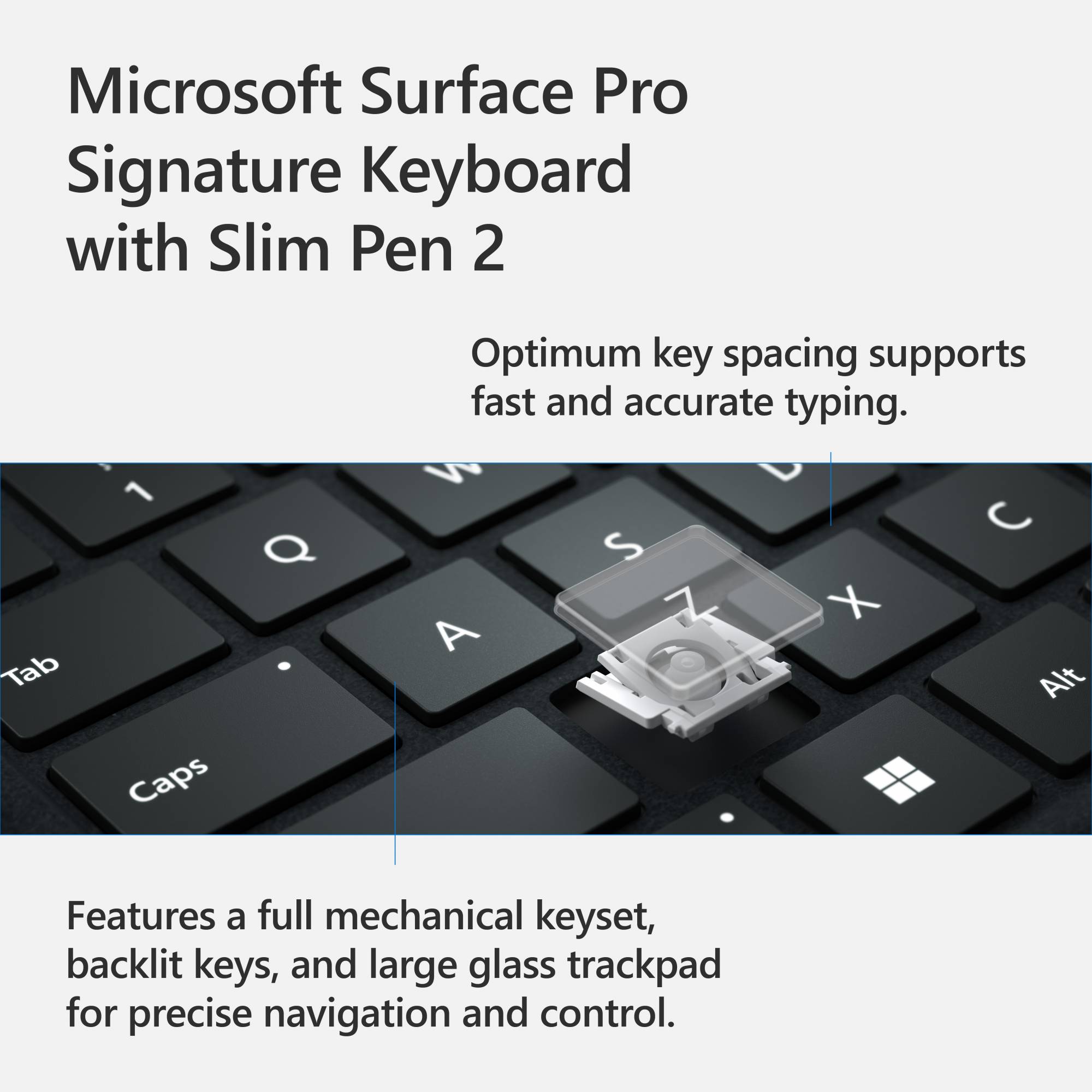 Microsoft Surface Pro Signature Keyboard & Slim Pen 2 Bundle (Sapphire ...