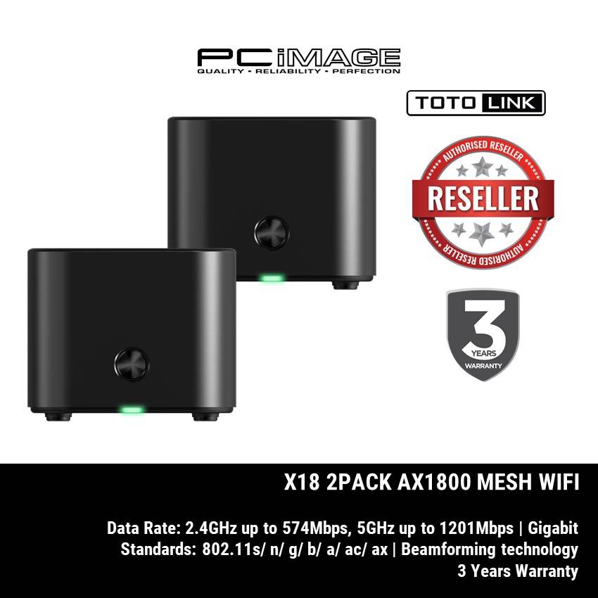 TOTOLINK X18 2PACK WI-FI 6 SMART MESH AX1800 HOME WIFI ROUTER | PC ...