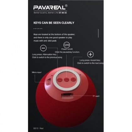 PAVAREAL BS13 MINI FABRIC PORTABLE WIRELESS SPEAKER