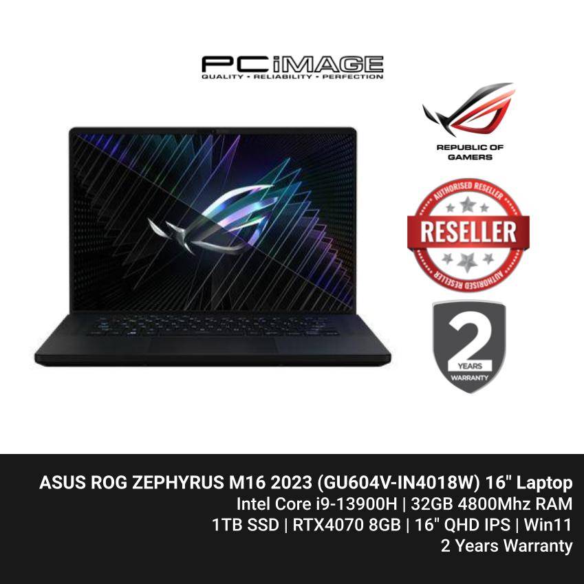 ASUS ROG ZEPHYRUS M16 2023 (GU604V-IN4018W) 16" Gaming Laptop Off Black ...