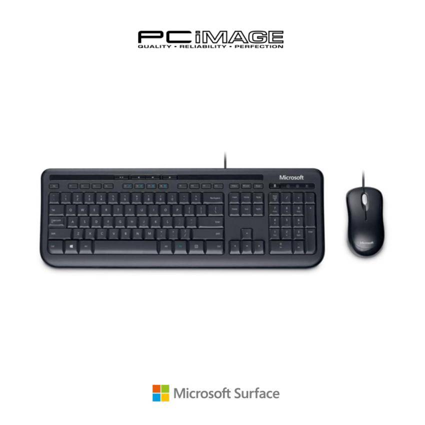 Microsoft Wired Desktop 600 Keyboard And Mouse Pc Image