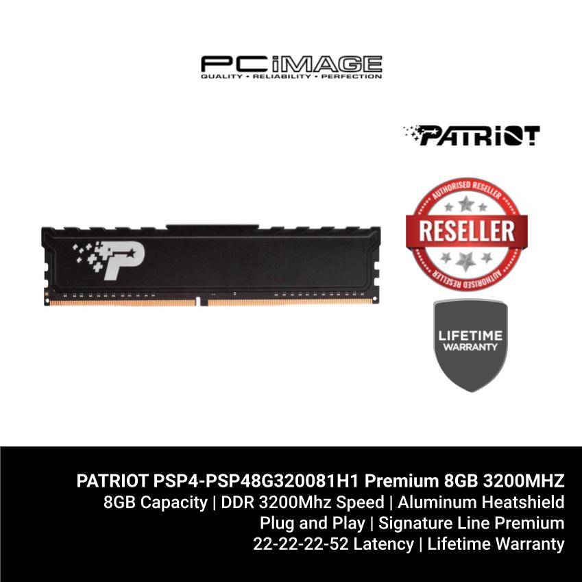 PATRIOT PSP4-PSP48G320081H1 Premium 8GB 3200MHZ DIMM RAM | PC Image