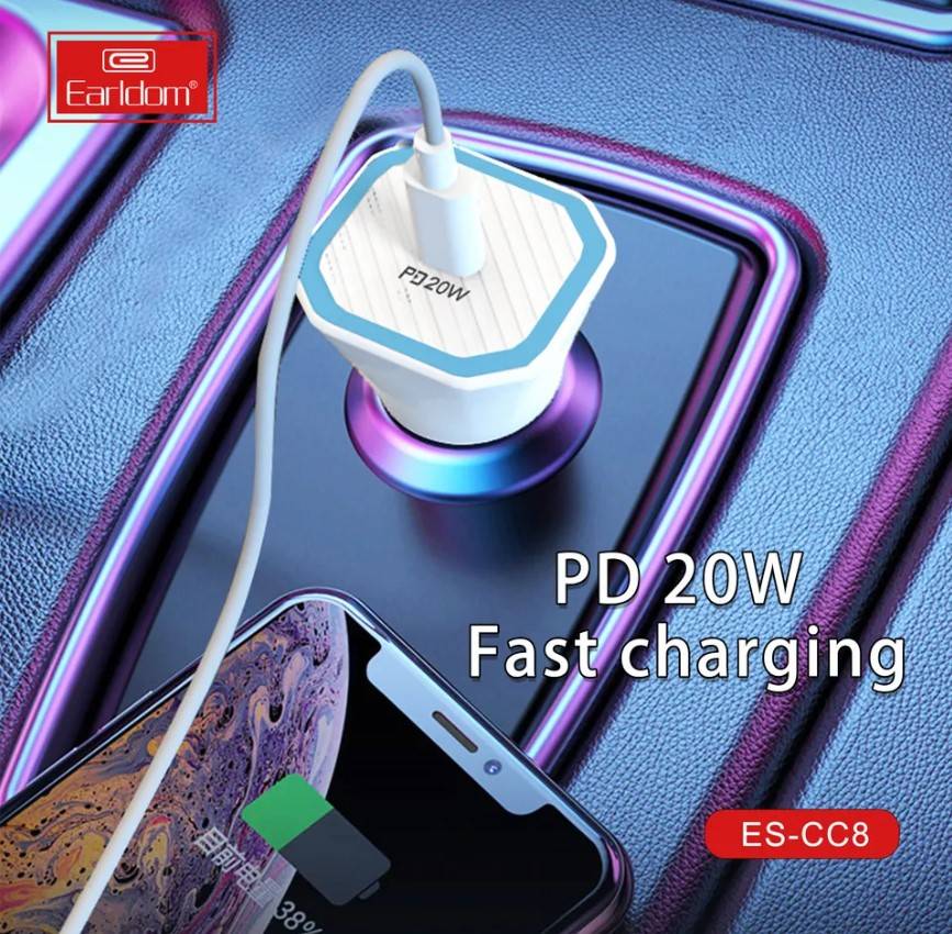 EARLDOM ES-CC8 PD20W USB-C CAR CHARGER