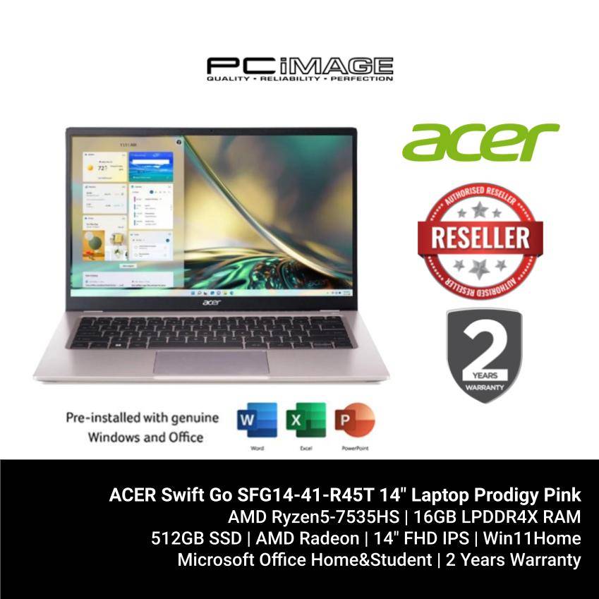 ACER Swift Go SFG14-41-R45T 14" Laptop Prodigy Pink | PC Image