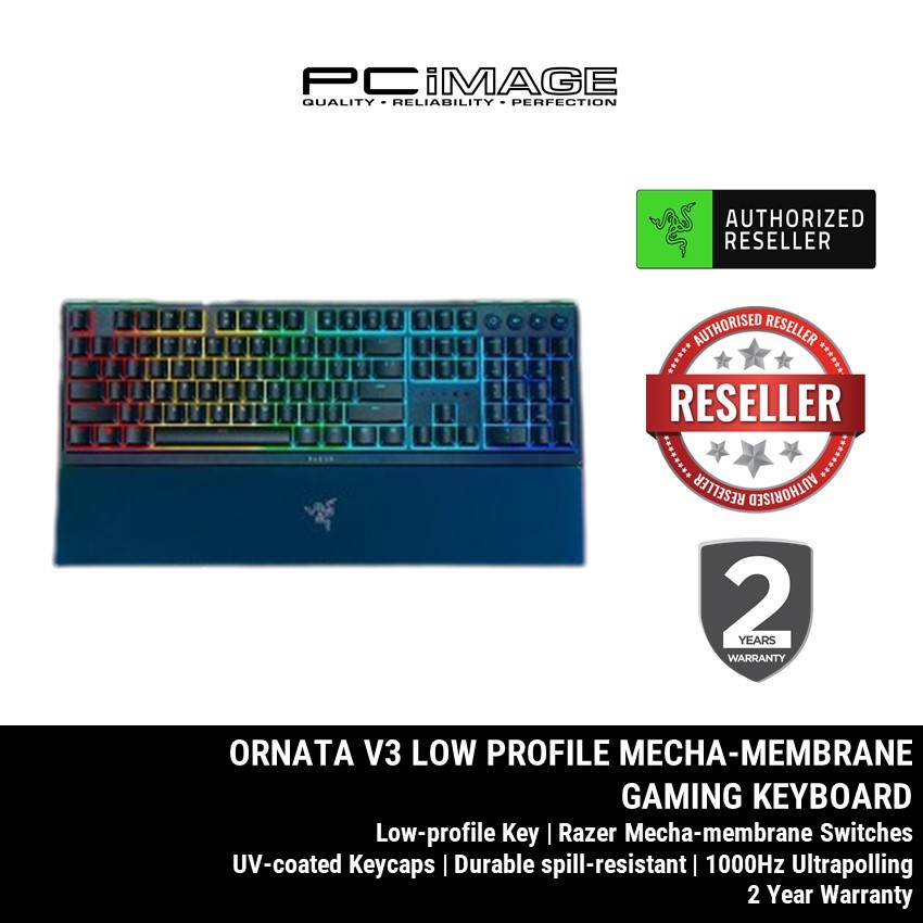 RAZER Ornata V3 Low-Profile Mecha-membrane RGB Gaming Keyboard | PC ...