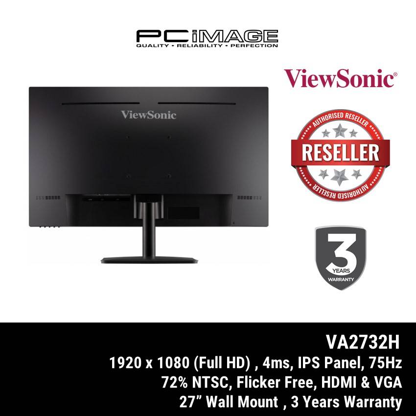 Online Exclusive VIEWSONIC VA2732H 27" IPS Monitor 1980X1080 4MS 75HZ ...