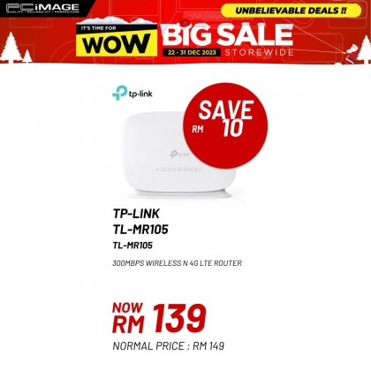 TP-LINK TL-MR105 300MBPS WIRELESS N 4G LTE ROUTER