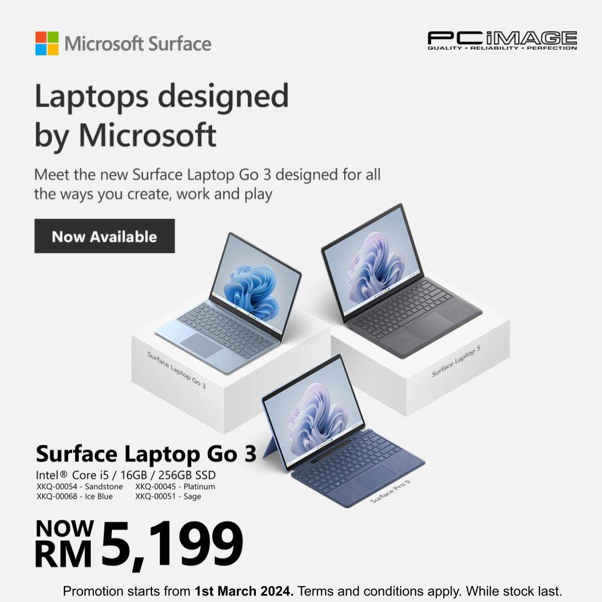 Microsoft Surface Laptop Go 3 i5-1235U/16GB/256GB/Intel/Win11H ...