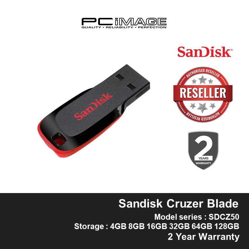 SANDISK CZ50 CRUZER BLADE USB FLASH DRIVE 8GB/ 16GB/ 32GB/ 64GB/ 128GB ...
