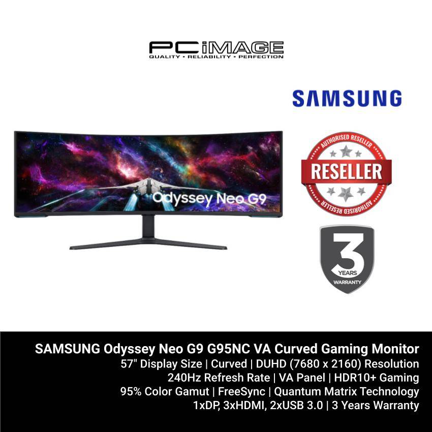 SAMSUNG Odyssey Neo G9 G95NC 57" Dual UHD 240Hz VA Curved Gaming ...