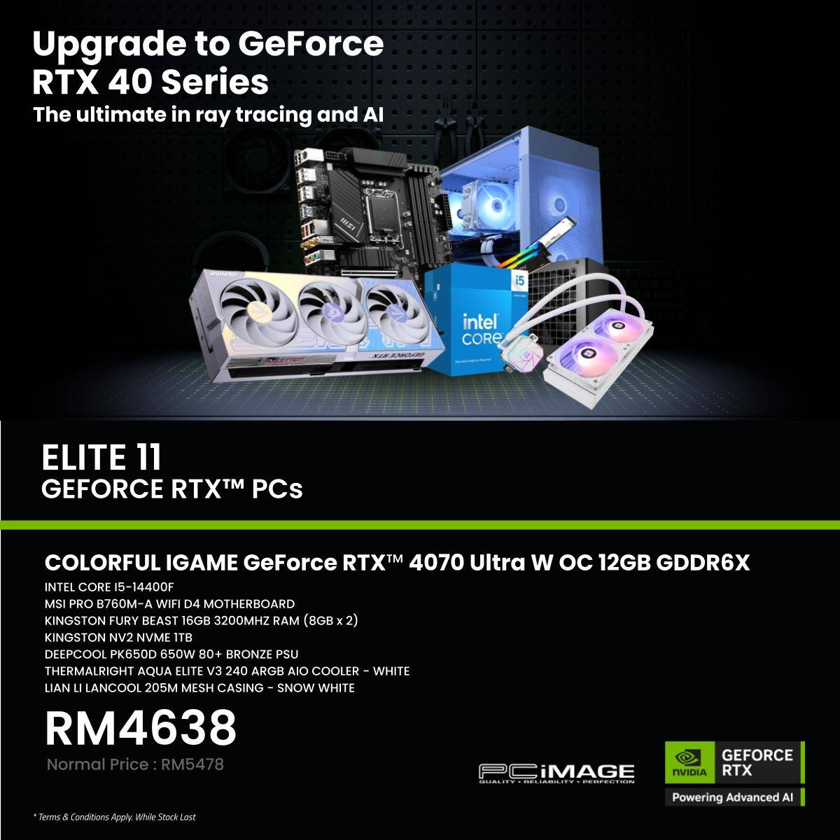 ELITE 11 GEFORCE RTX™ PC - INTEL CORE I5-14400F/ COLORFUL IGAME GeForce ...