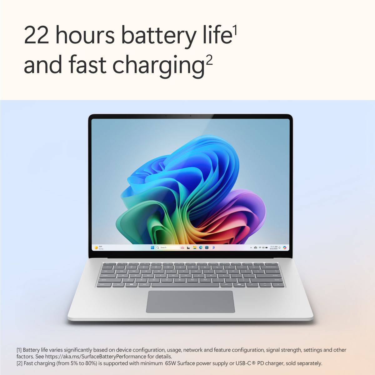 Microsoft Surface Laptop - Copilot+ PC - 15" touchscreen - Snapdragon® X Elite 12 Core - 16GB ...