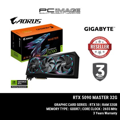 GIGABYTE AORUS GEFORCE RTX5090 MASTER OC EDITION 32GB GDDR7 GPU GRAPHIC ...