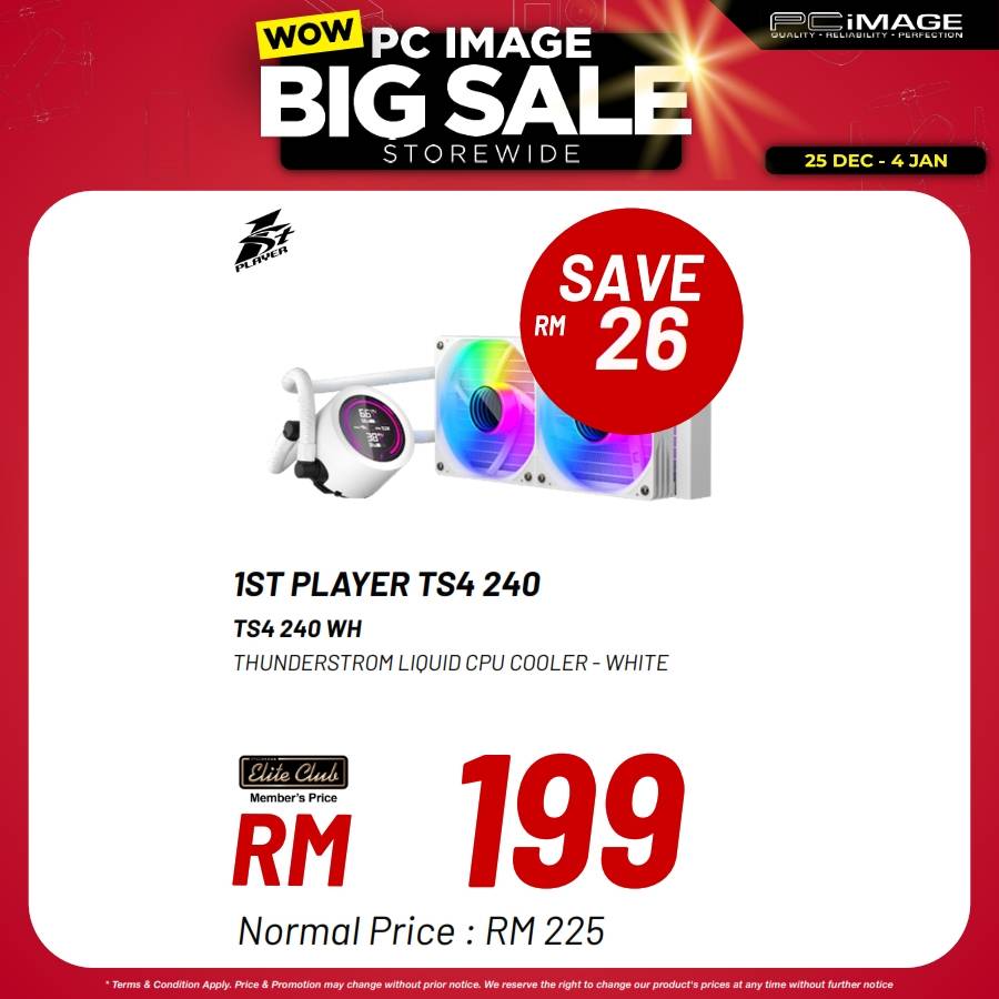 1ST PLAYER TS4 240 THUNDERSTROM LIQUID CPU COOLER | PC Image