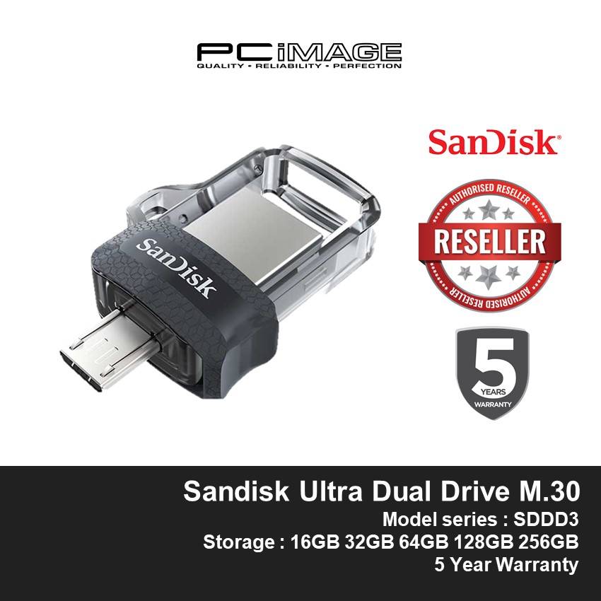 SANDISK 128GB Ultra Dual Drive M3.0 Flash Drive | PC Image