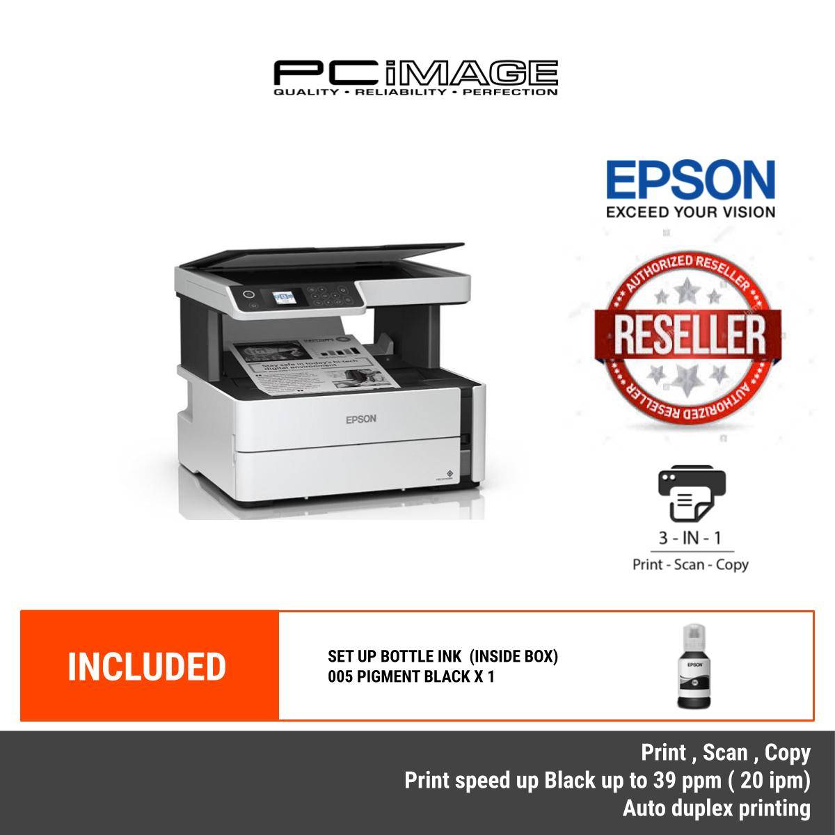 Epson EcoTank Monochrome M2140 All-in-One Ink Tank Printer | PC Image