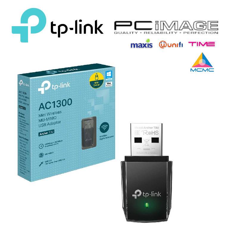 TP-LINK ARCHER T3U AC1300 MINI WIRELESS MU-MIMO USB ADAPTER | PC IMAGE