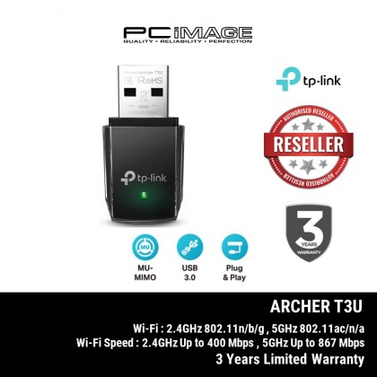 TP-LINK ARCHER T3U AC1300 MINI WIRELESS MU-MIMO USB ADAPTER | PC IMAGE