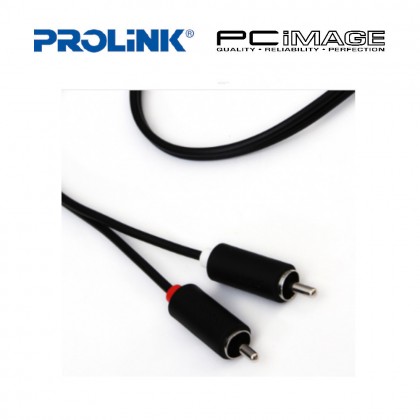 PROLINK PB101-0500 BLACK AUDIO 5.0M CABLE 2XRCA PLUGS TO 2XRCA PLUGS ...