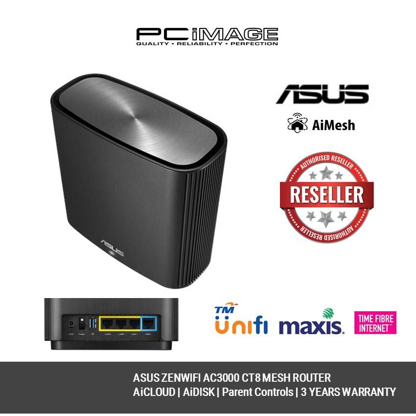 ASUS ZenWifi AC-CT8 AC3000 TriBand 4x Gigabit Mesh Router | PC Image