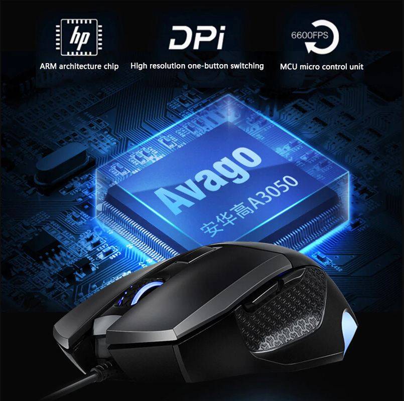 HP G200 Professional Wired Gaming Mouse (Black) | PC Image