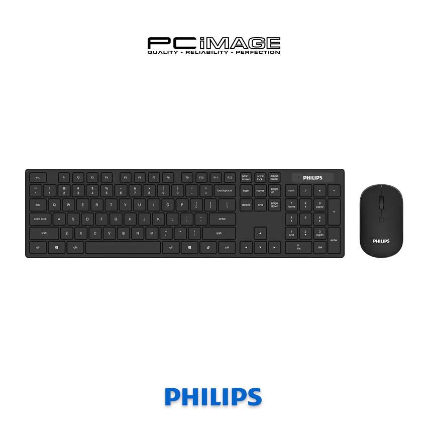 PHILIPS SPT6103 Wireless Keyboard Mouse Combo - Black | PC Image