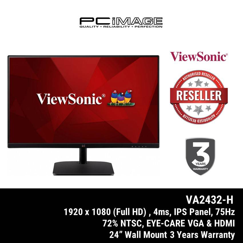 VIEWSONIC VA2432H 24” 1080p IPS with Frameless Design Monitor | PC Image