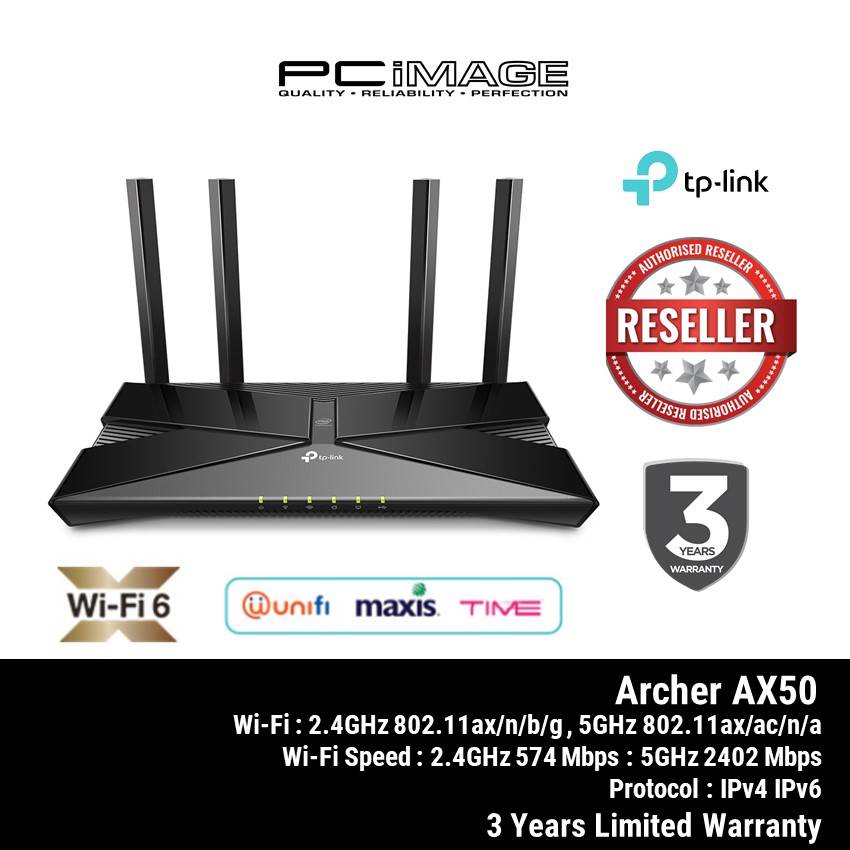 TP-LINK ARCHER AX50 / AX55 AX3000 DUAL BAND GIGABIT WIFI 6 ROUTER