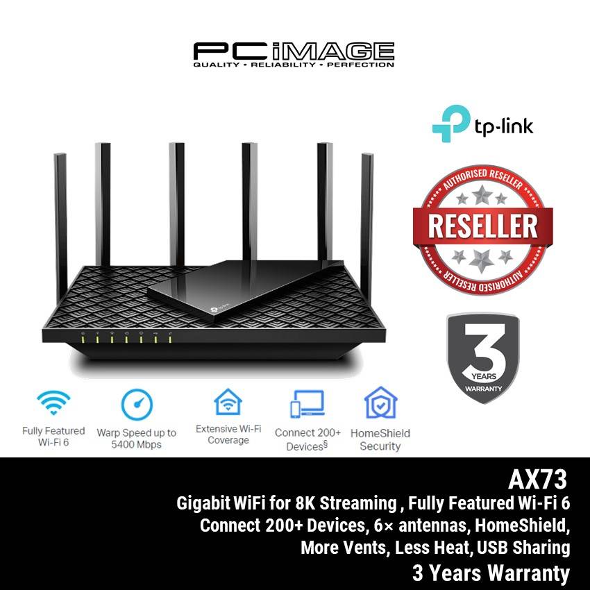 TP-LINK ARCHER AX73 AX5400 DUAL-BAND GIGABIT Wi-Fi 6 ROUTER | PC IMAGE