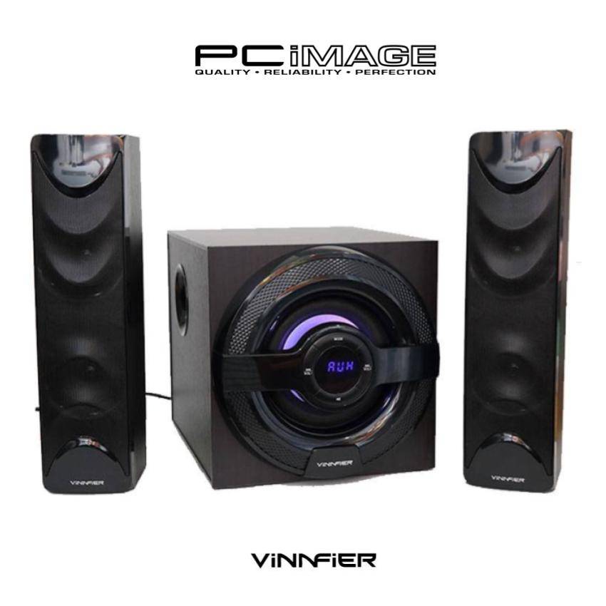 VINNFIER Ultra 7 BTR Bluetooth Multimedia 2.1 Speaker System 7 Colour ...