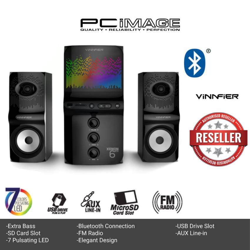 VINNFIER Xenon 6 BTR Bluetooth Multimedia 2.1 Speaker with Built in ...