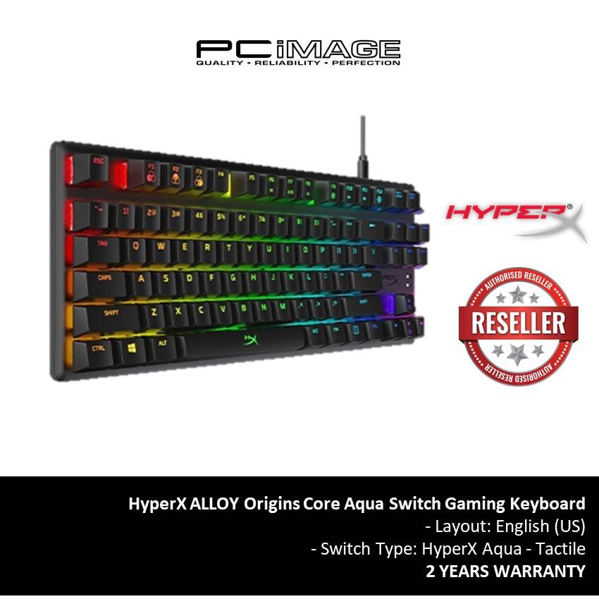 HyperX Alloy Origins Core (Aqua Switches) Gaming Keyboard - HX-KB7AQX ...