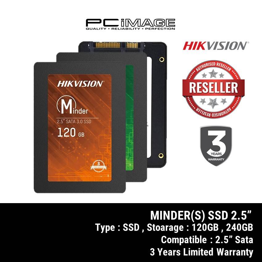HIKVISION 240GB/ 120GB SSD MINDER, Read 550MB/S, Write 420MB/S, SATA ...