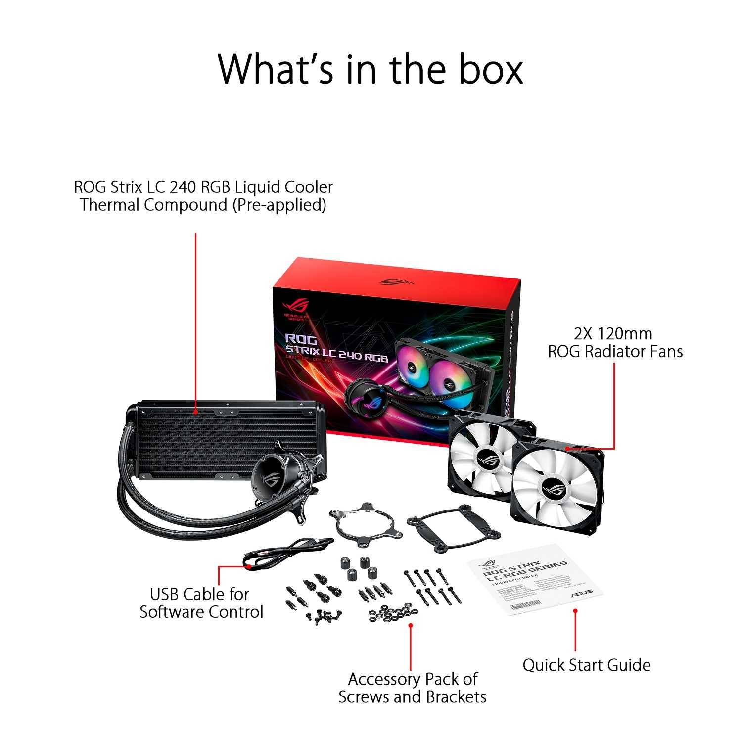 ASUS ROG STRIX LC 240 RGB LIQUID CPU COOLER | PC Image Malaysia