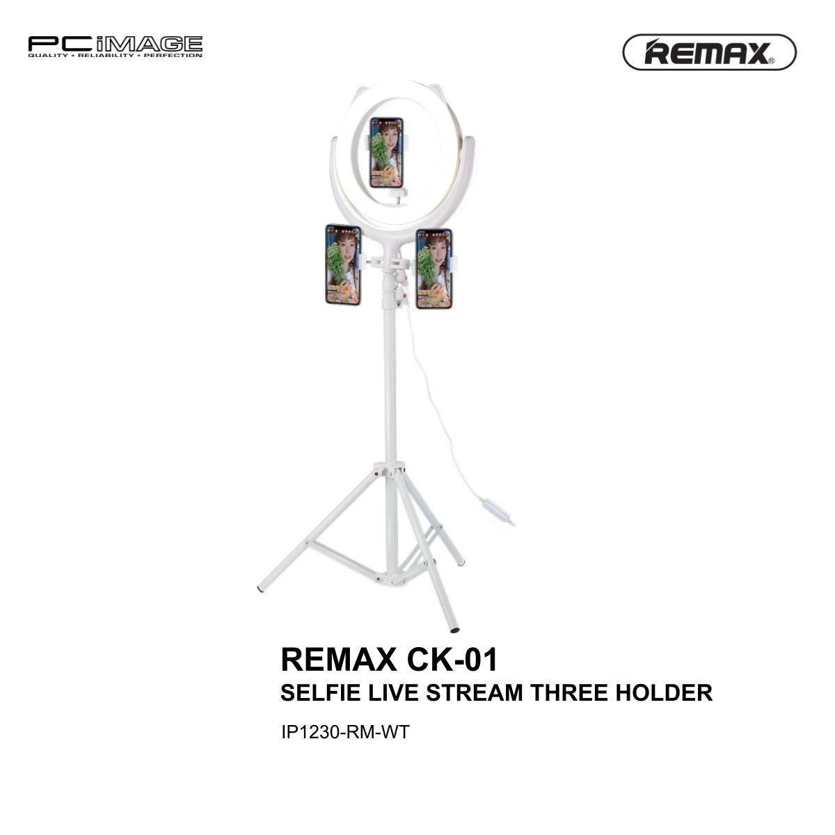 REMAX CK-01 Selfie Live Stream Three Holder - White | PC Image