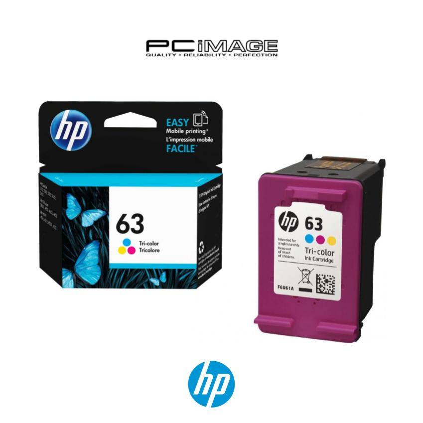 HP 63 Original Ink Cartridge (Black F6U62AA / Tri-color F6U61AA) | PC Image