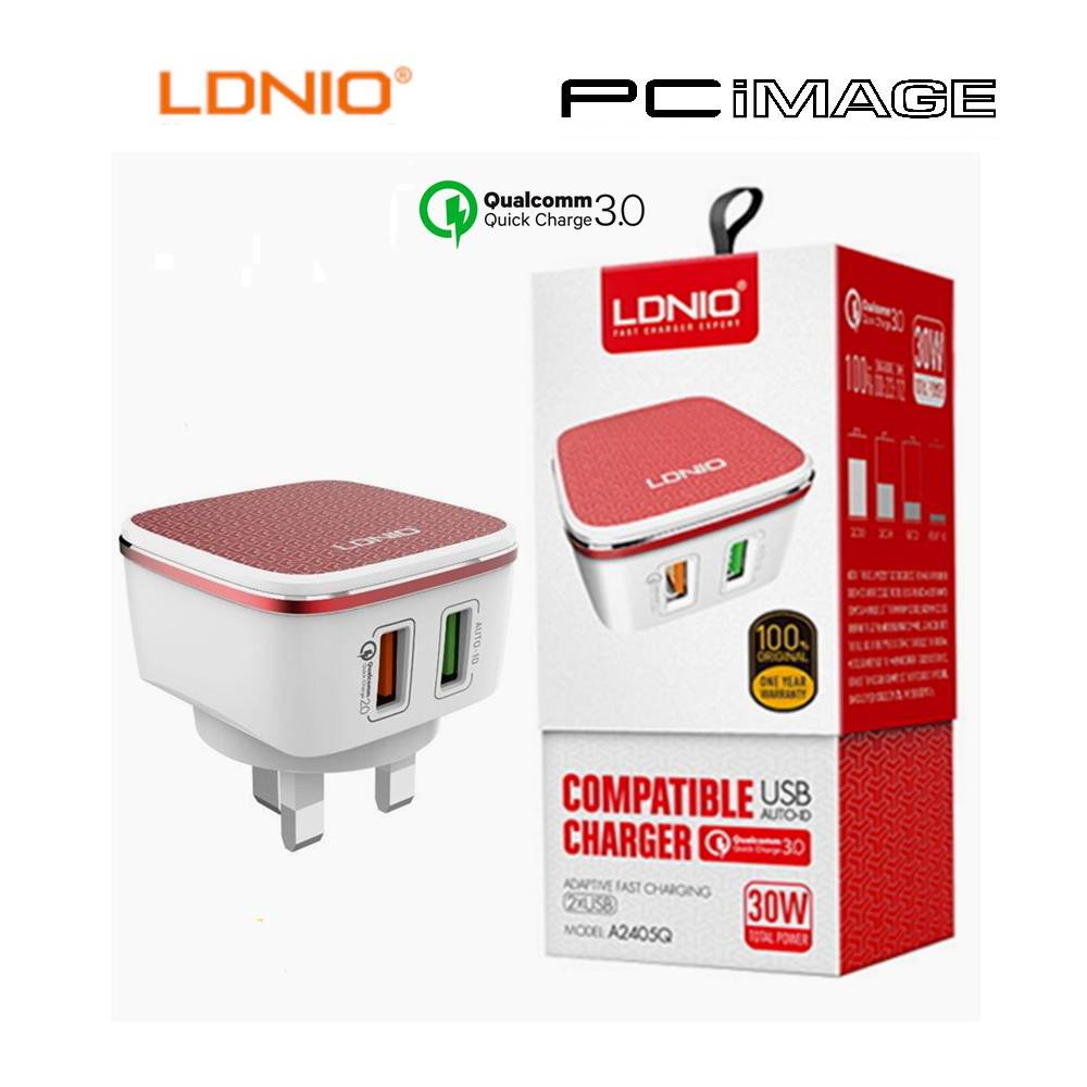 LDNIO A2405Q USB 1 PORT + 1 QC 3.0 CHARGER 4.2A | PC Image