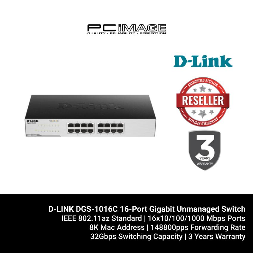 D-LINK DGS-1016C 16-Port Gigabit Unmanaged Switch | PC Image